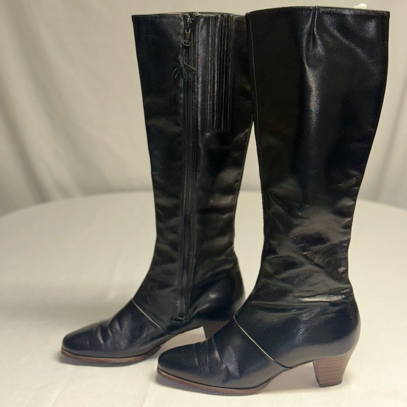 Cobbies | Shoes | Cobbies Vintage 97s Size 75w Tall Black Leather Boots ...